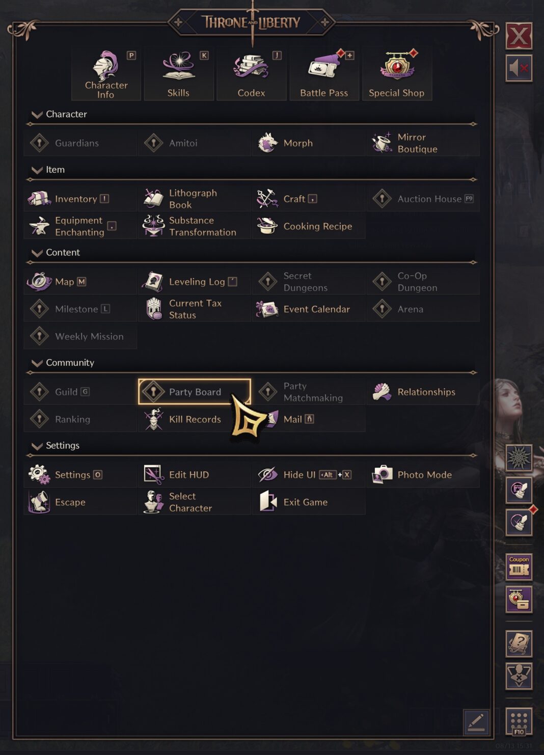 Throne and Liberty Beginners Guide: How to Join a Party - Throne and ...